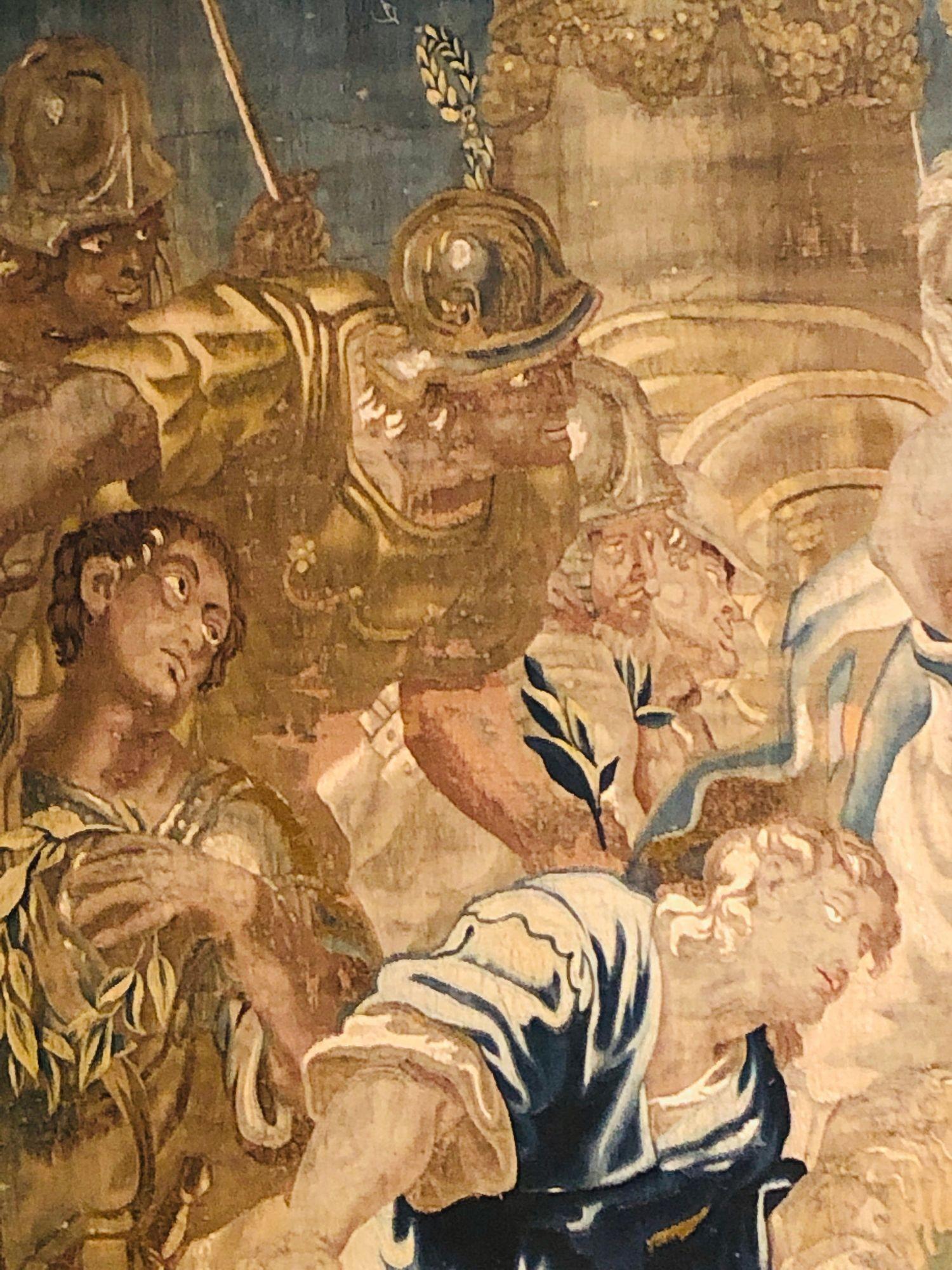 Palatial Flemish Tapestry, Daris at Constantinople, Wall Art, Silk ...