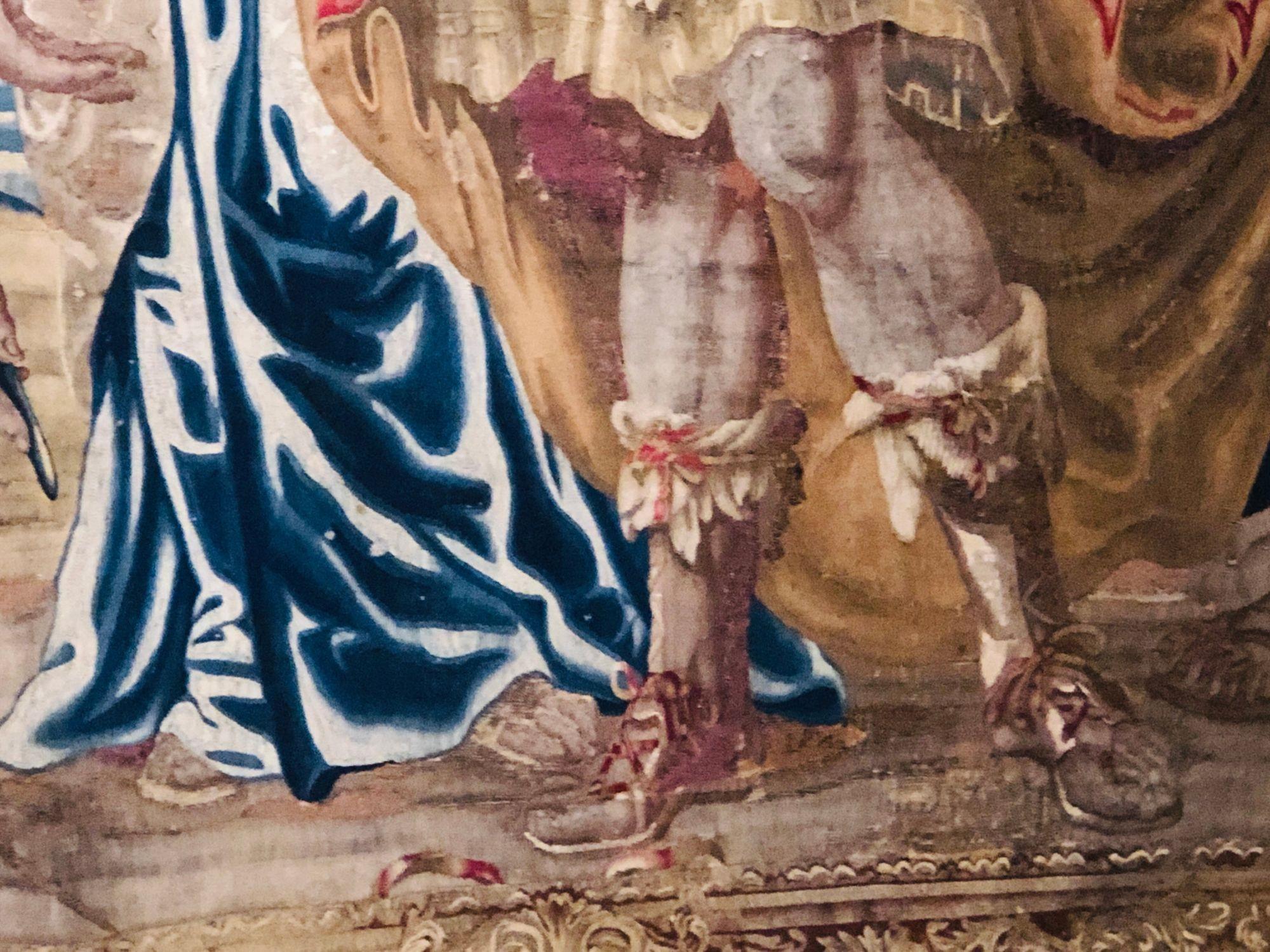 Palatial Flemish Tapestry, Daris at Constantinople, Wall Art, Silk ...