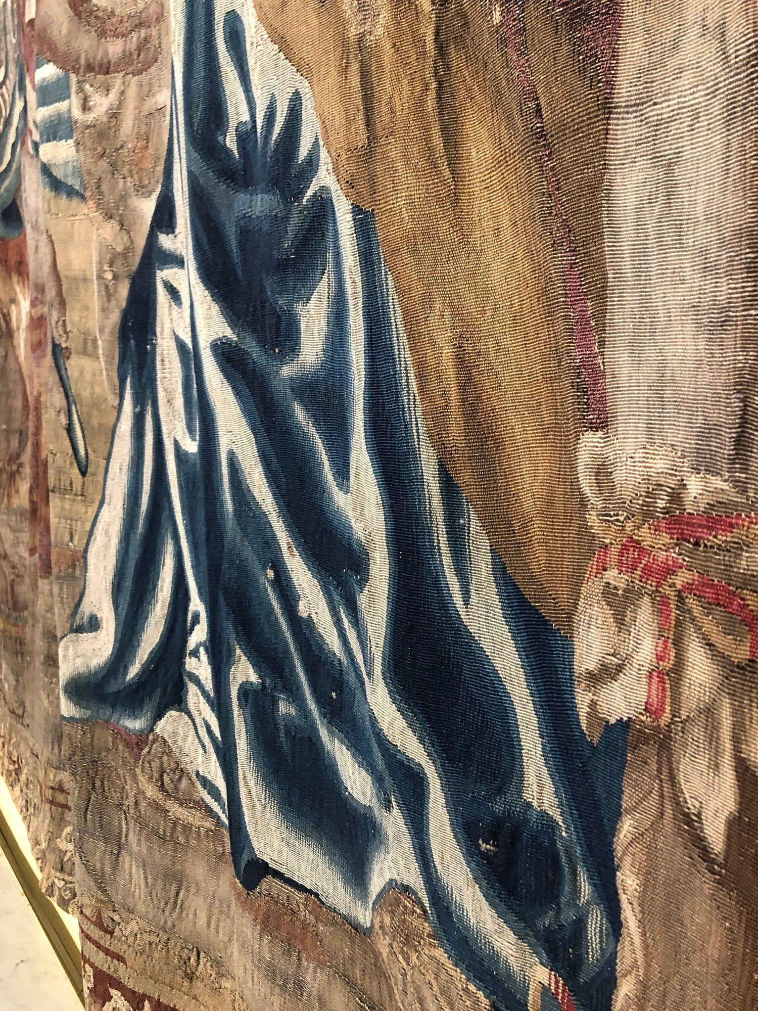 Palatial Flemish Tapestry, Daris at Constantinople, Wall Art, Silk ...