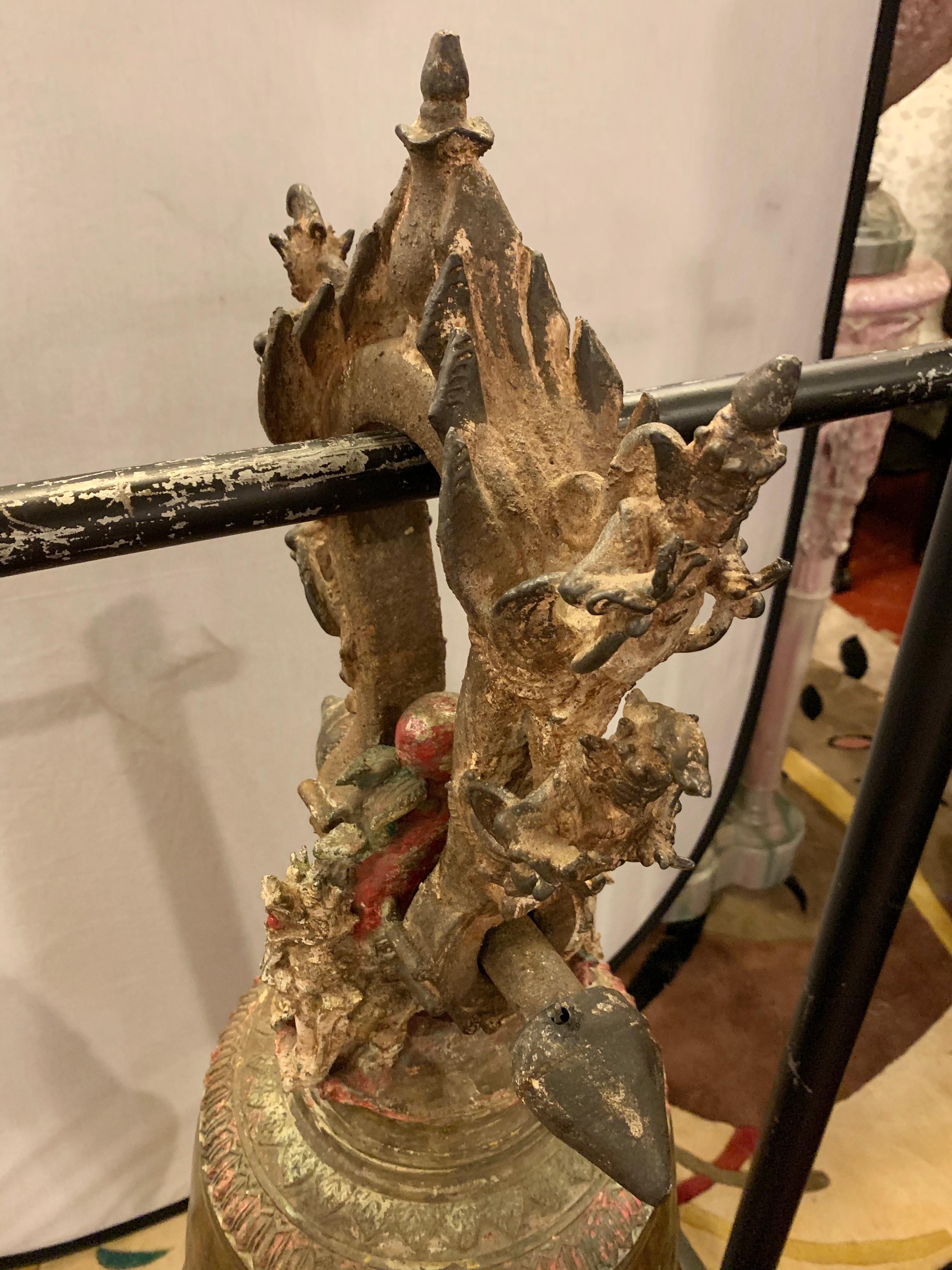 Palatial 19th Century Bronze Bell on Stand W. Gong at 1stDibs | bell stand