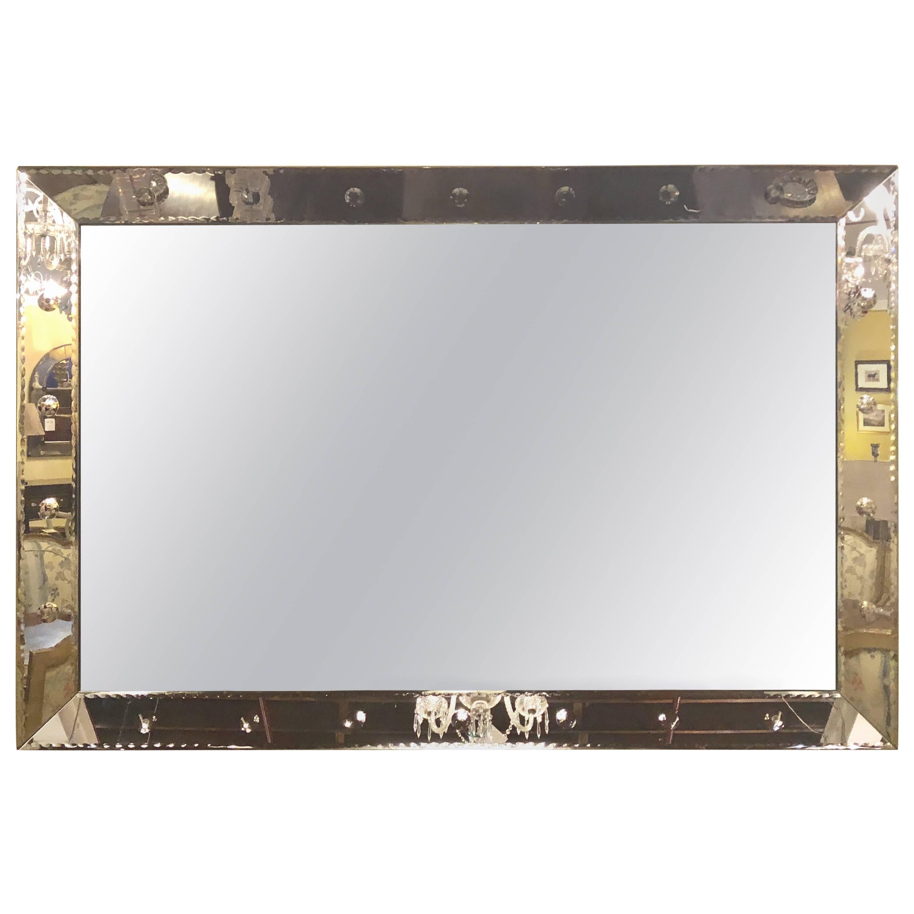Large Art Deco Shadow Box Mirror at 1stDibs