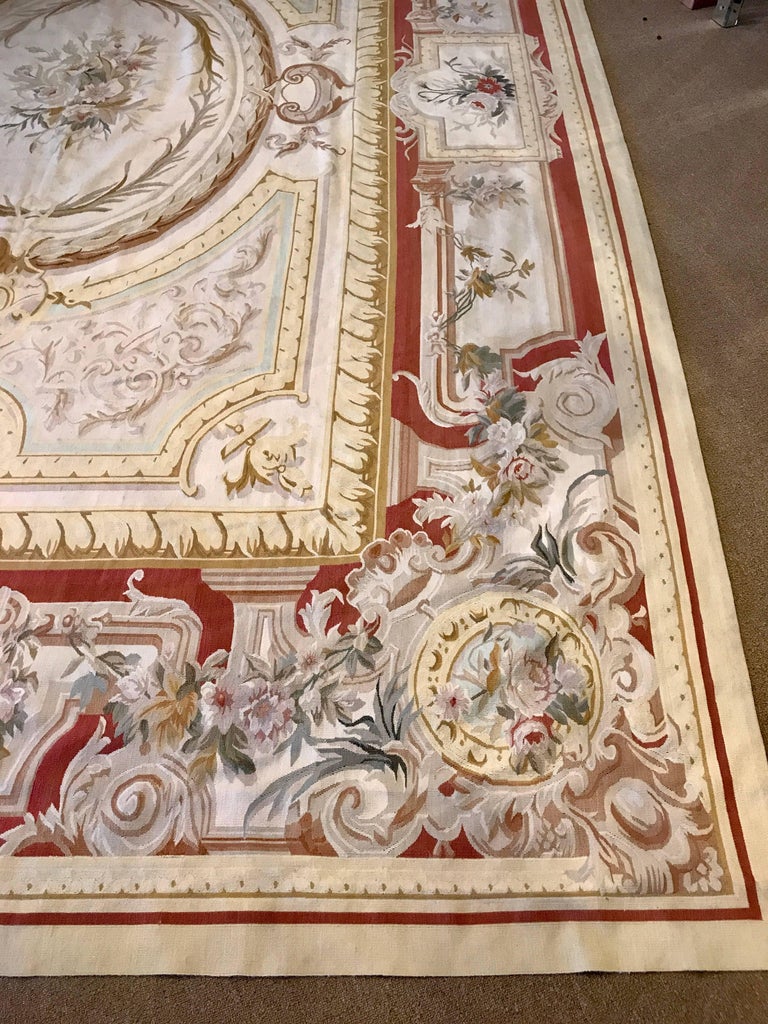 Palatial Aubusson Style Rug For Sale at 1stDibs