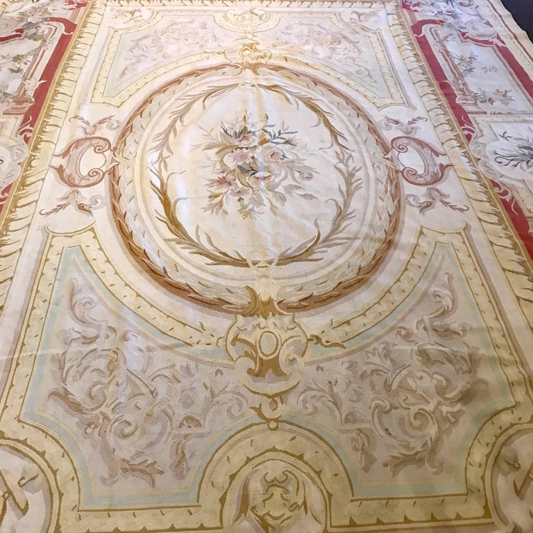 Palatial Aubusson Style Rug For Sale at 1stDibs