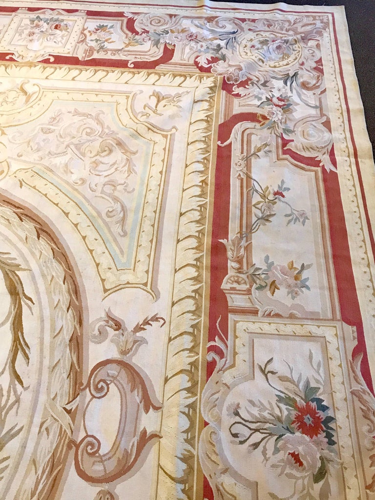 Palatial Aubusson Style Rug For Sale at 1stDibs