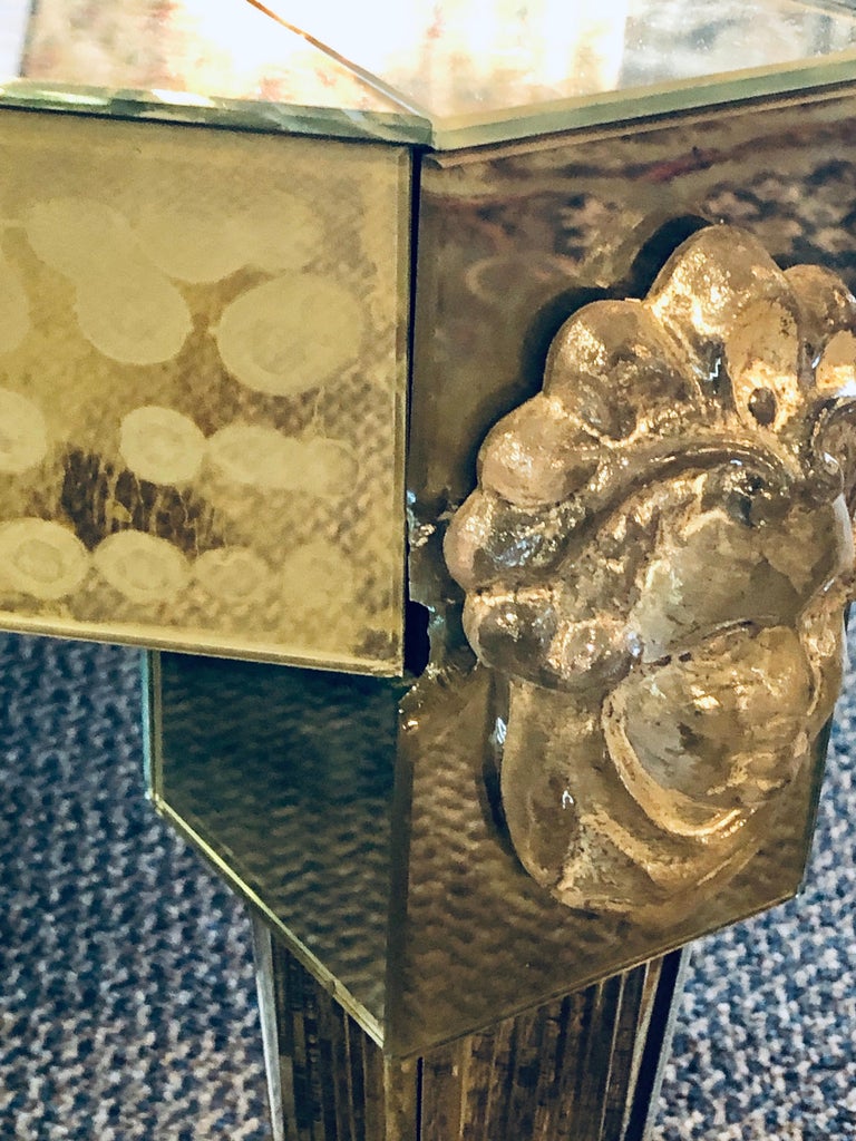 Palatial Versace Style Mirrored and Etched Low or Coffee Table For Sale ...