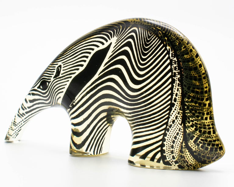 Palatnik Op Art Lucite Anteater at 1stDibs