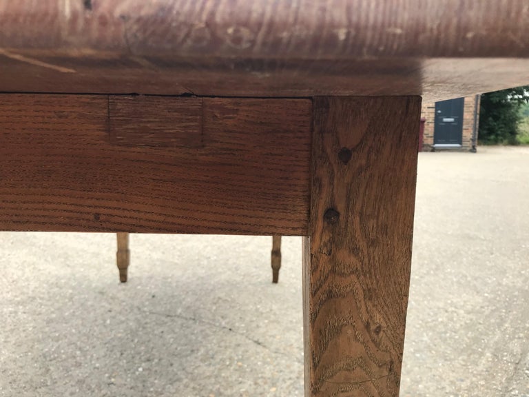 Pale Antique Ash Farmhouse Table at 1stDibs