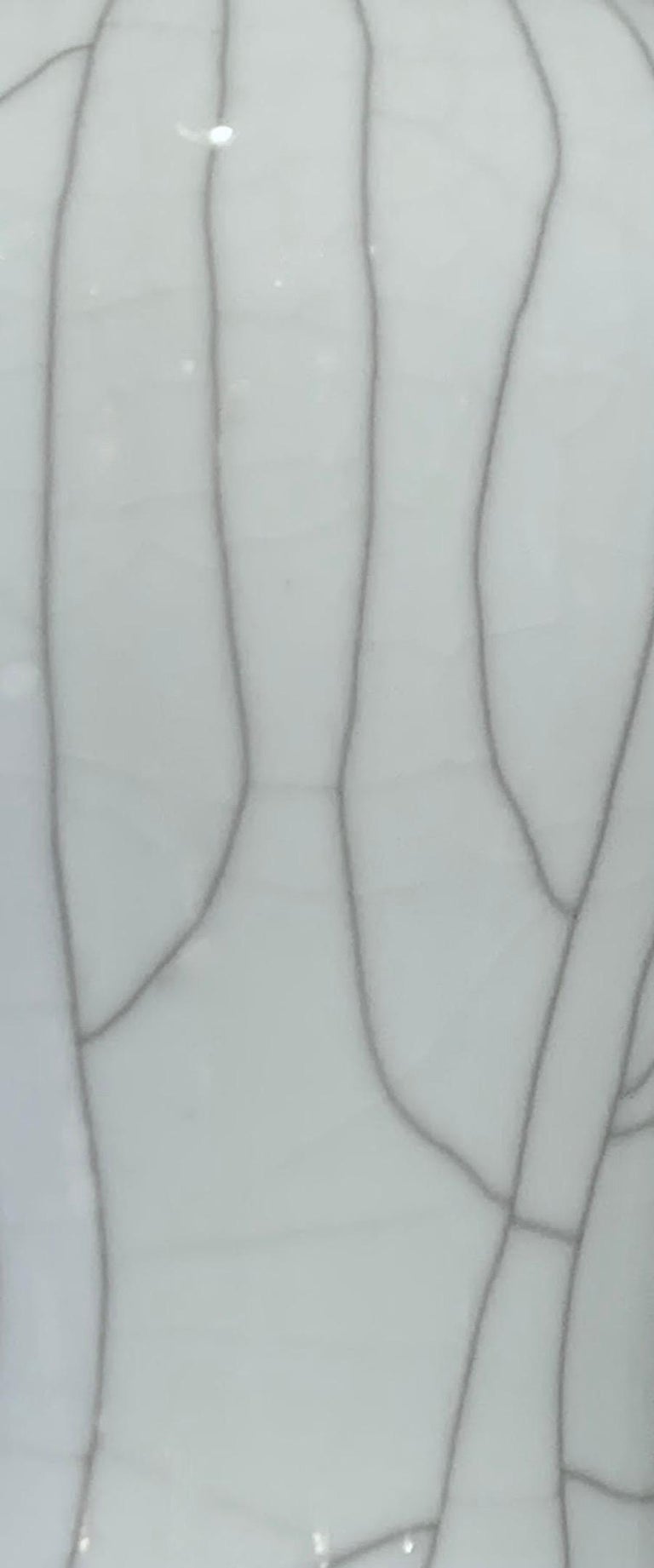 Pale Blue Crackle Design Vase, China, Contemporary For Sale at 1stDibs