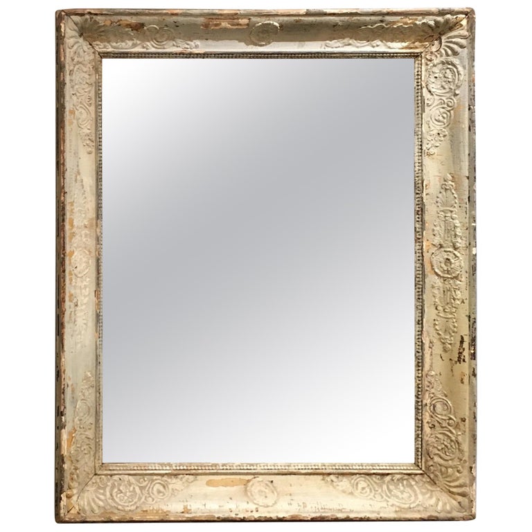 Pale French Green/Cream Frame Mirror at 1stDibs