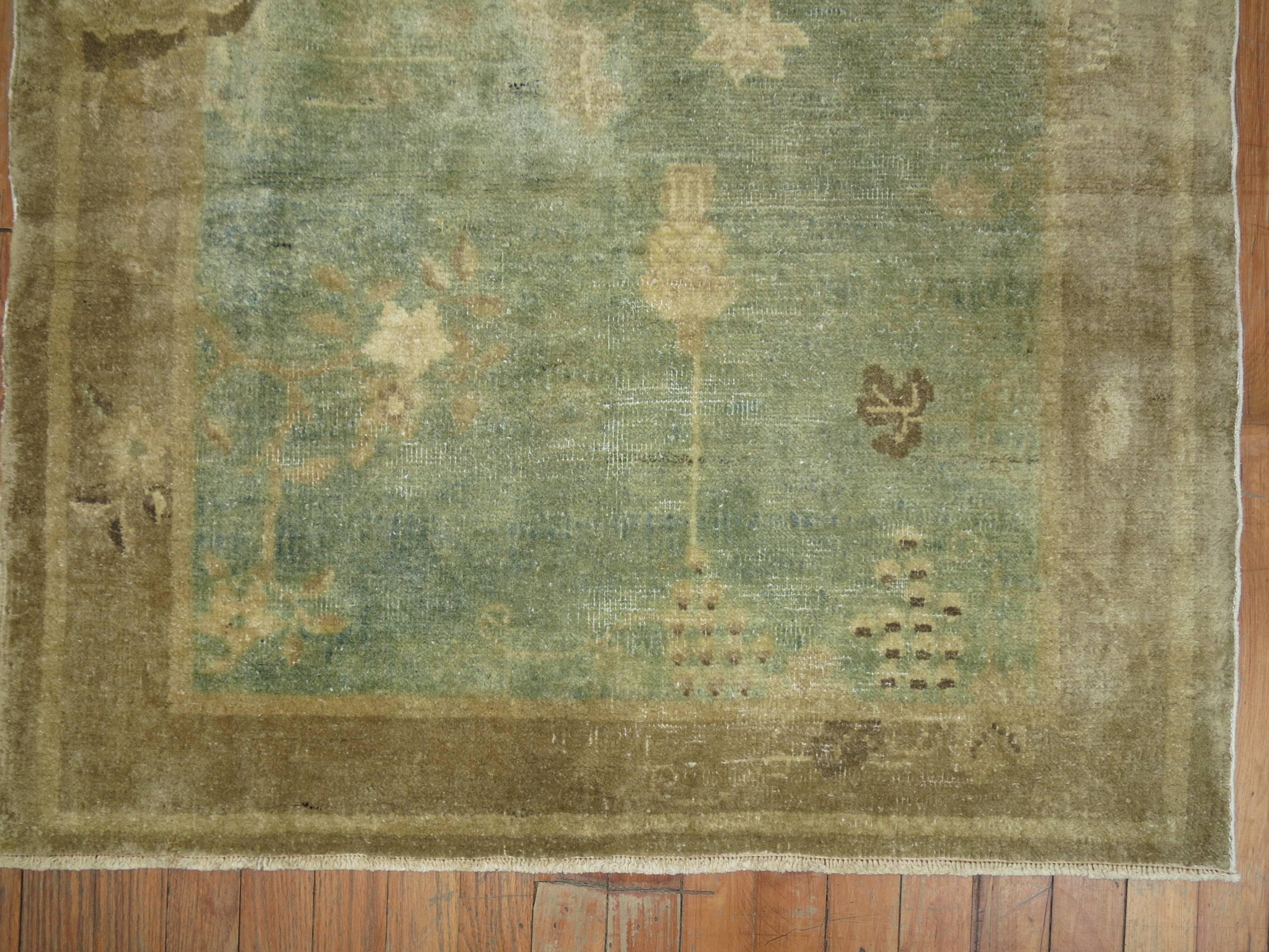 Pale Green Chinese Art Deco Square Rug at 1stDibs | green square rug ...