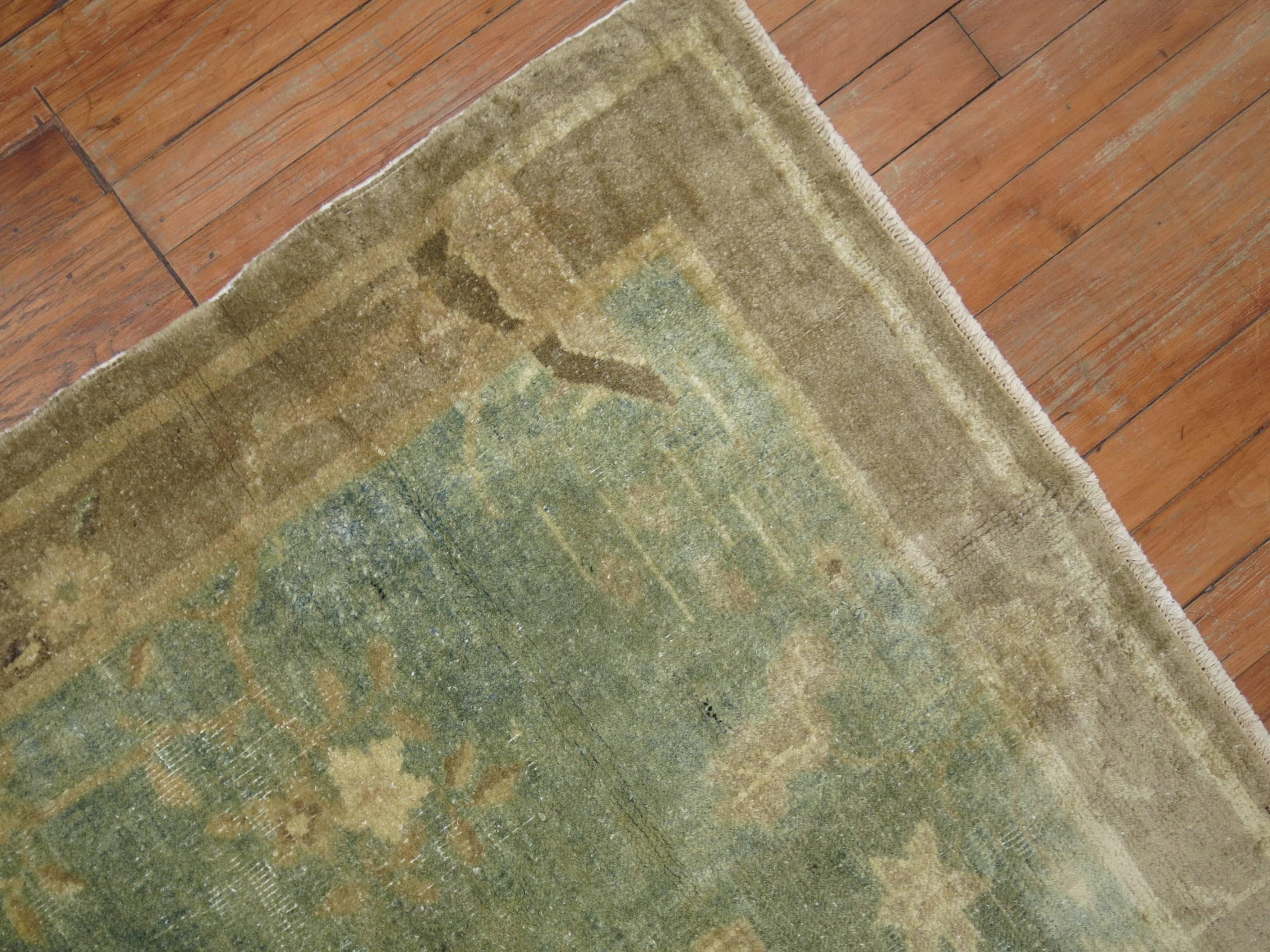 Pale Green Chinese Art Deco Square Rug at 1stDibs | green square rug ...