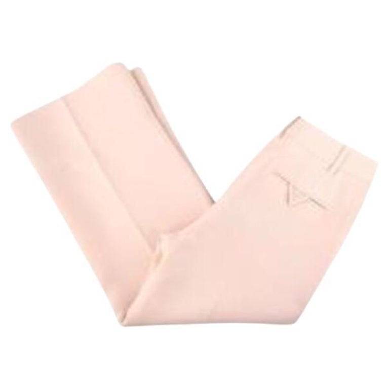 Pale Pink Wool Tailored Trousers For Sale at 1stDibs