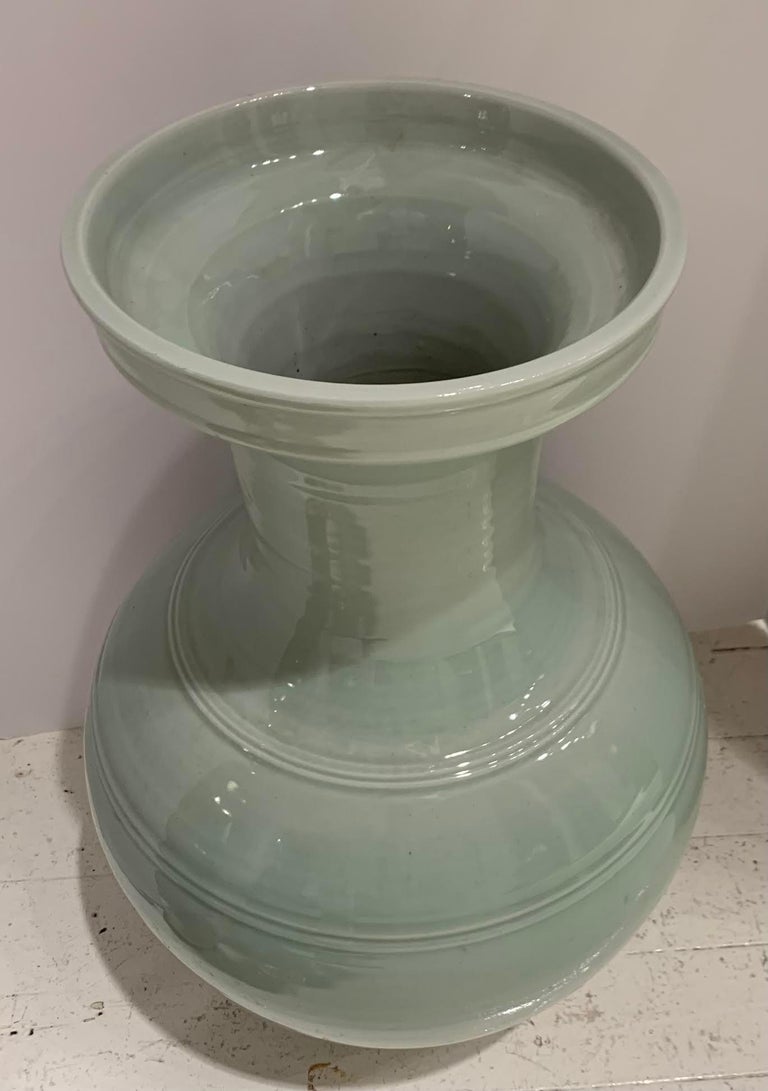Pale Turquoise Large Pair Vases, China, Contemporary For Sale at 1stDibs