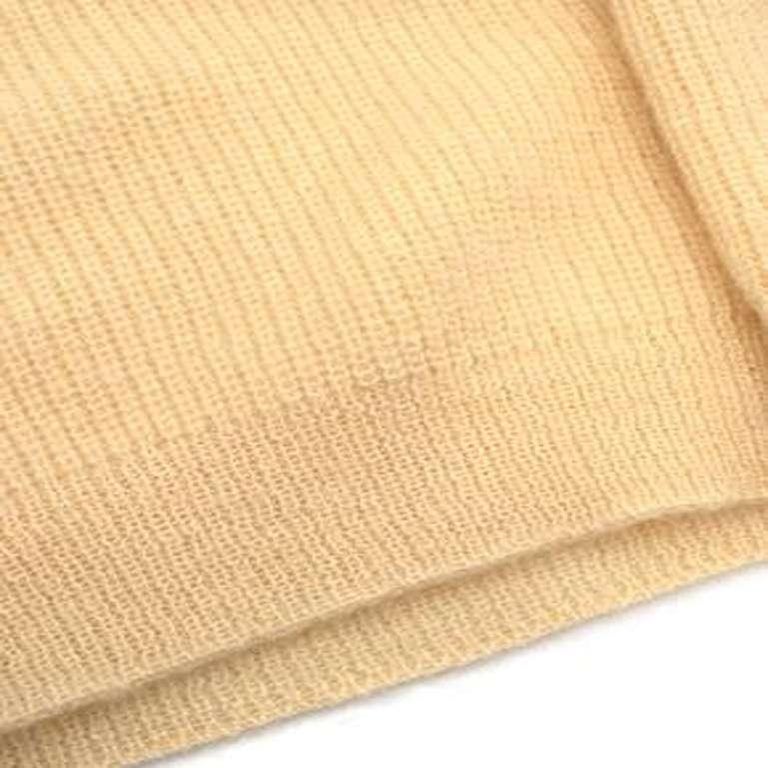 Pale Yellow Mohair Blend Frill Neck Jumper For Sale at 1stDibs