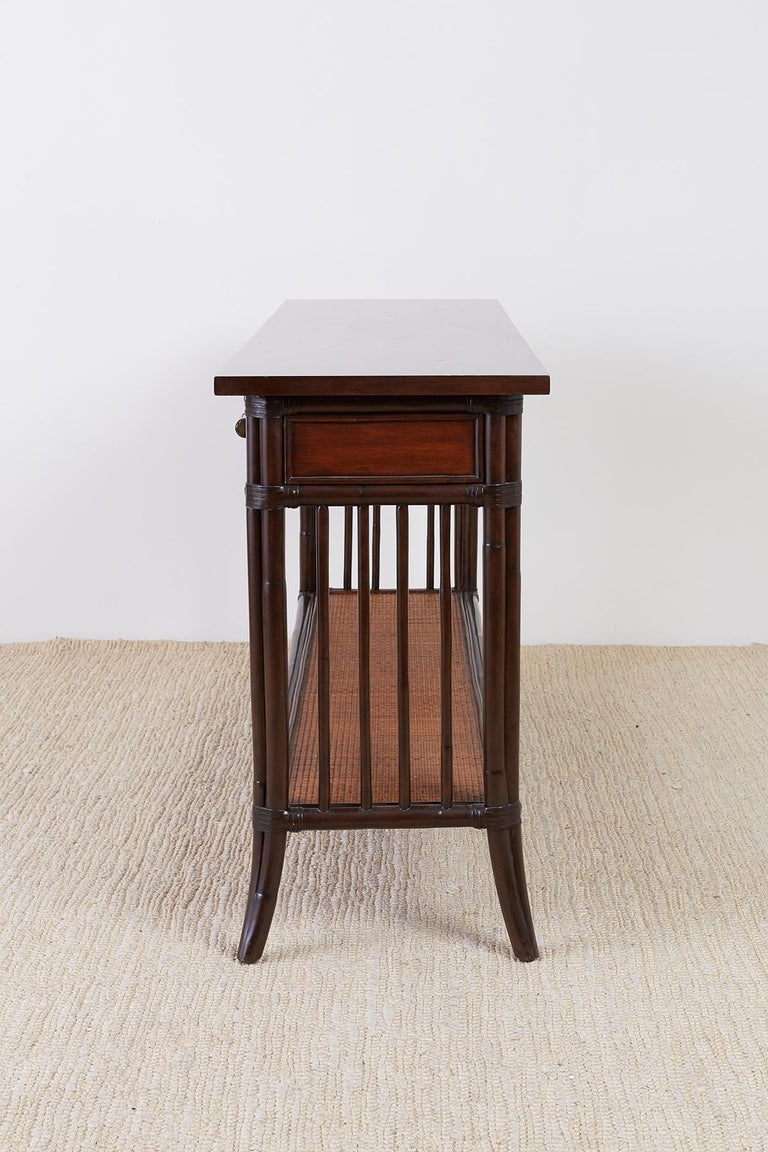 Palecek Organic Modern Bamboo Rattan Raffia Console Table at 1stDibs