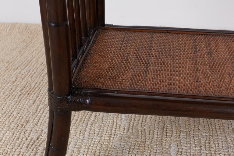 Palecek Organic Modern Bamboo Rattan Raffia Console Table at 1stDibs