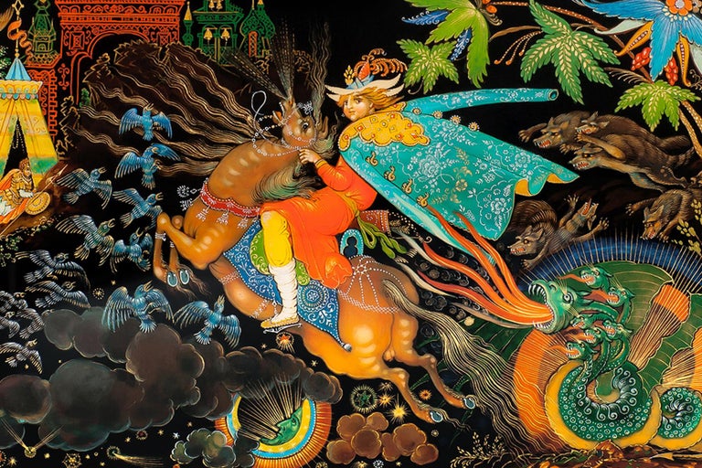 Palekh Lacquered Miniature Box, Limited Edition Licensed Museum ...