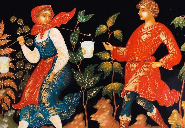 Palekh Lacquered Miniature Box, Limited Edition Licensed Museum ...