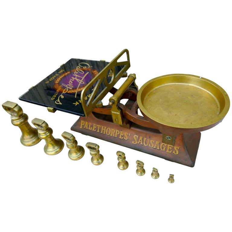 Palethorpes’ Sausage Scale Victorian Butchers Balance Scales, Brass ...