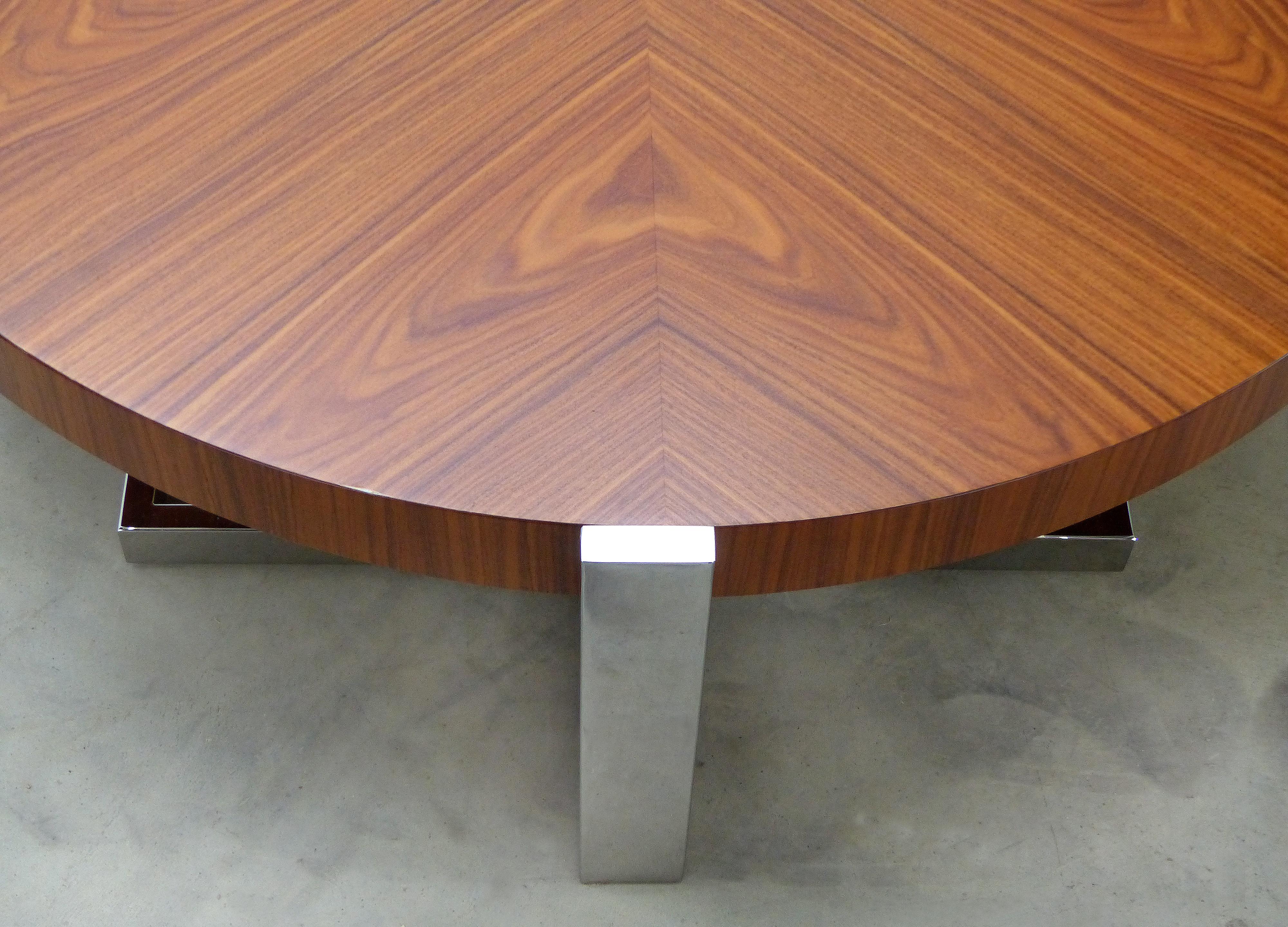 La Spada and Mazza for Medea Cocktail Table in Wood and Chrome, Italy ...