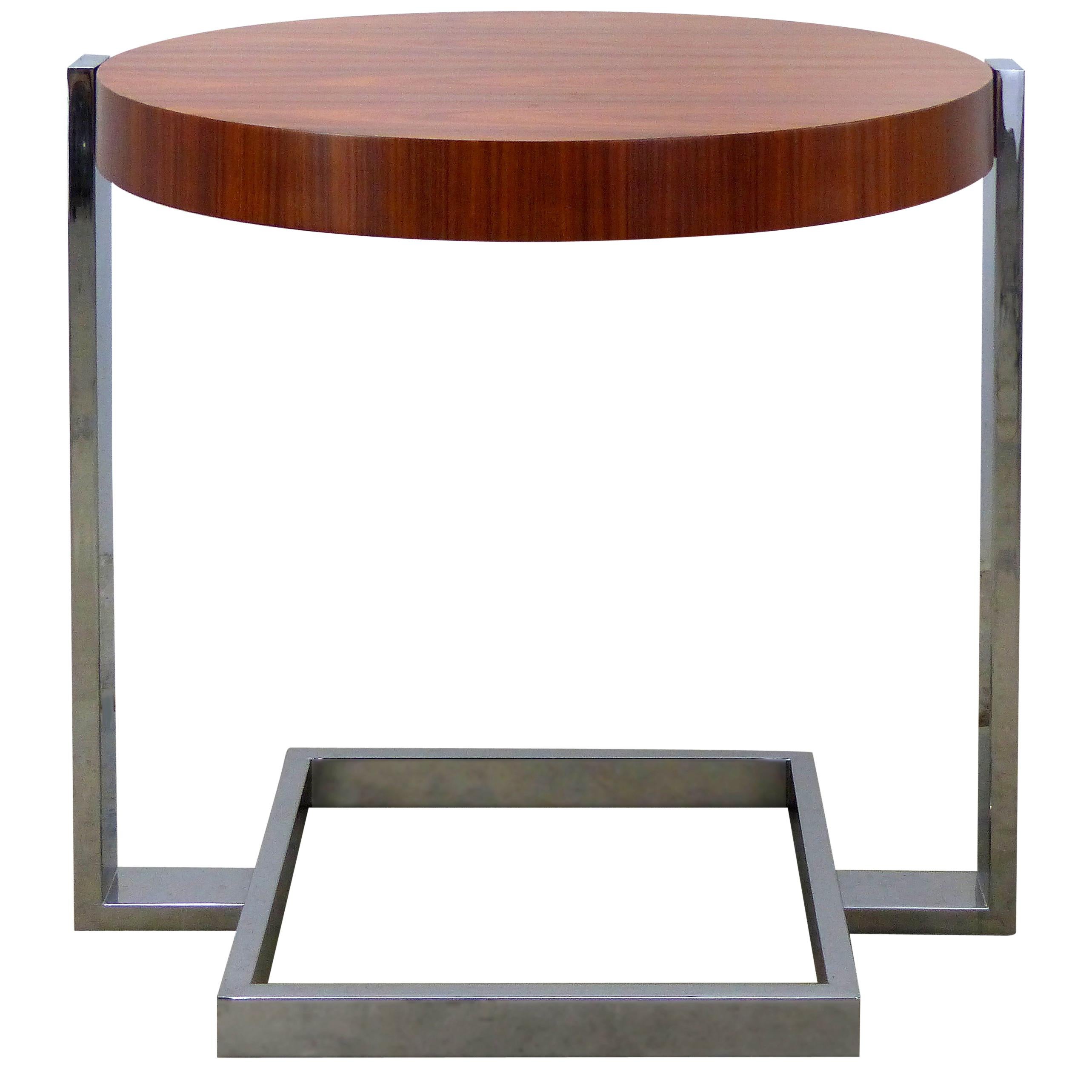 La Spada and Mazza for Medea Cocktail Table in Wood and Chrome, Italy ...