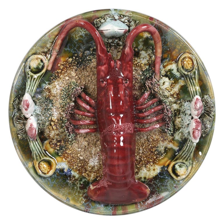 Palissy Crustacean Plate at 1stDibs