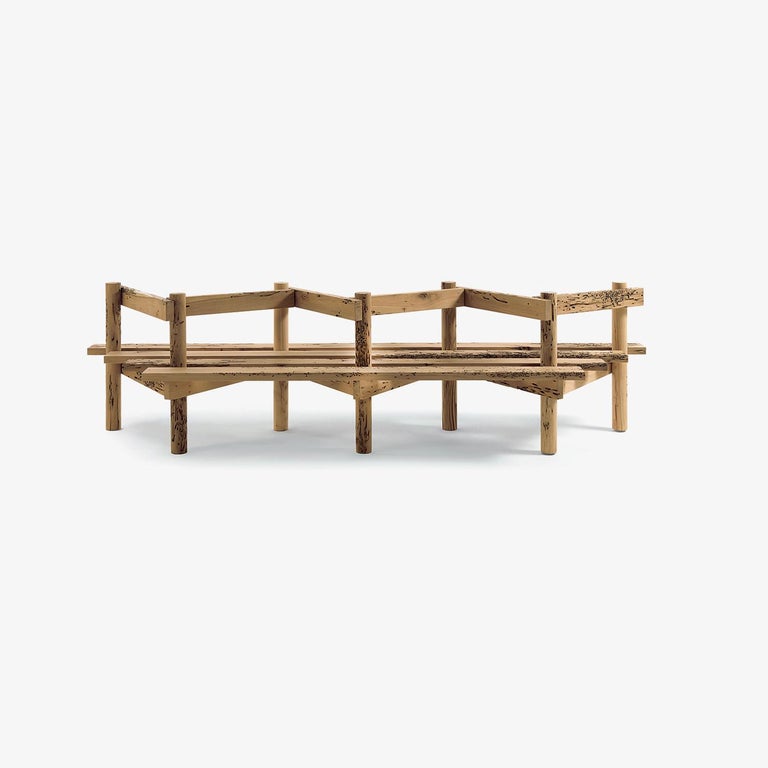 Palizzata Briccola Wood Bench by Michele De Lucchi, Made in Italy For ...