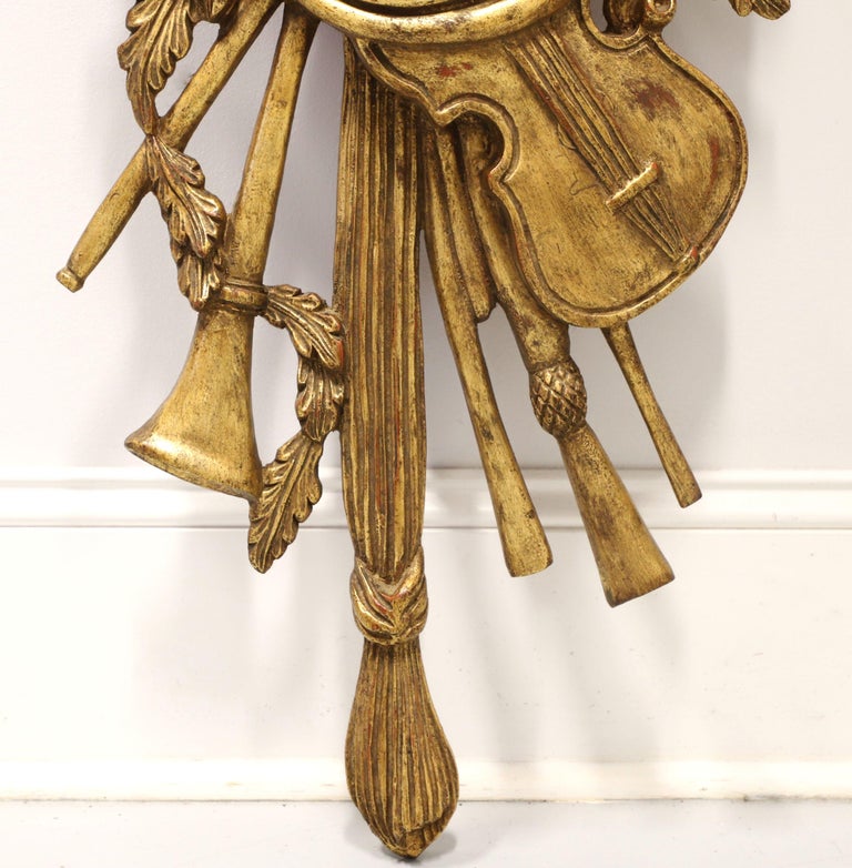 PALLADIO 1960's Carved Wood Musical Instrument Wall Sculpture - Pair ...