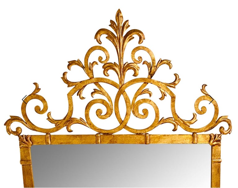 Palladio Gilt Metal Rococo Style Mirror Made in Italy For Sale at 1stDibs