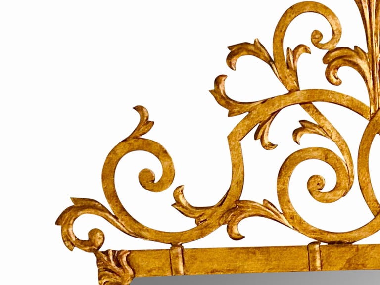 Palladio Gilt Metal Rococo Style Mirror Made in Italy For Sale at 1stDibs