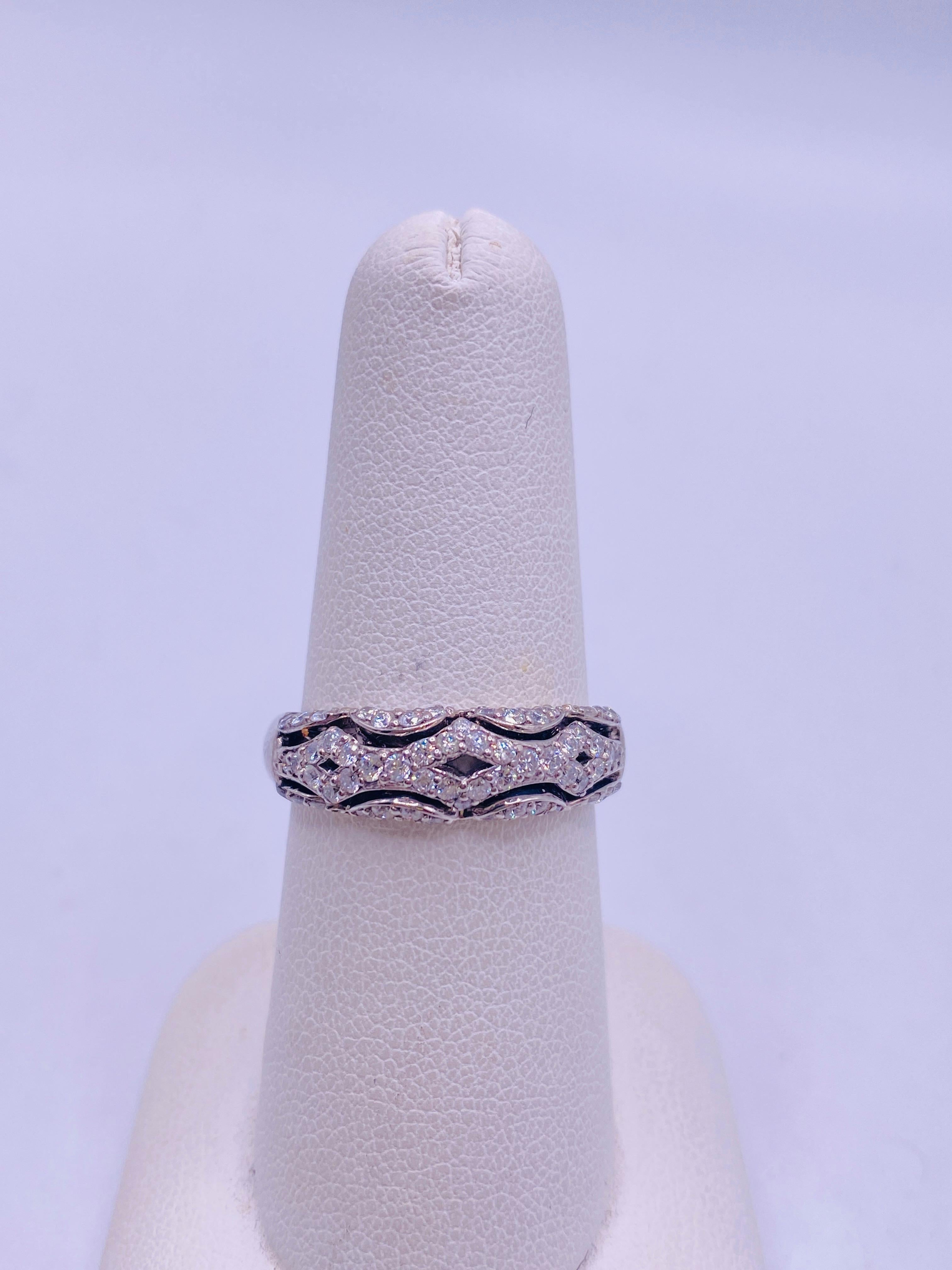 Diamond and Palladium Ring For Sale at 1stDibs