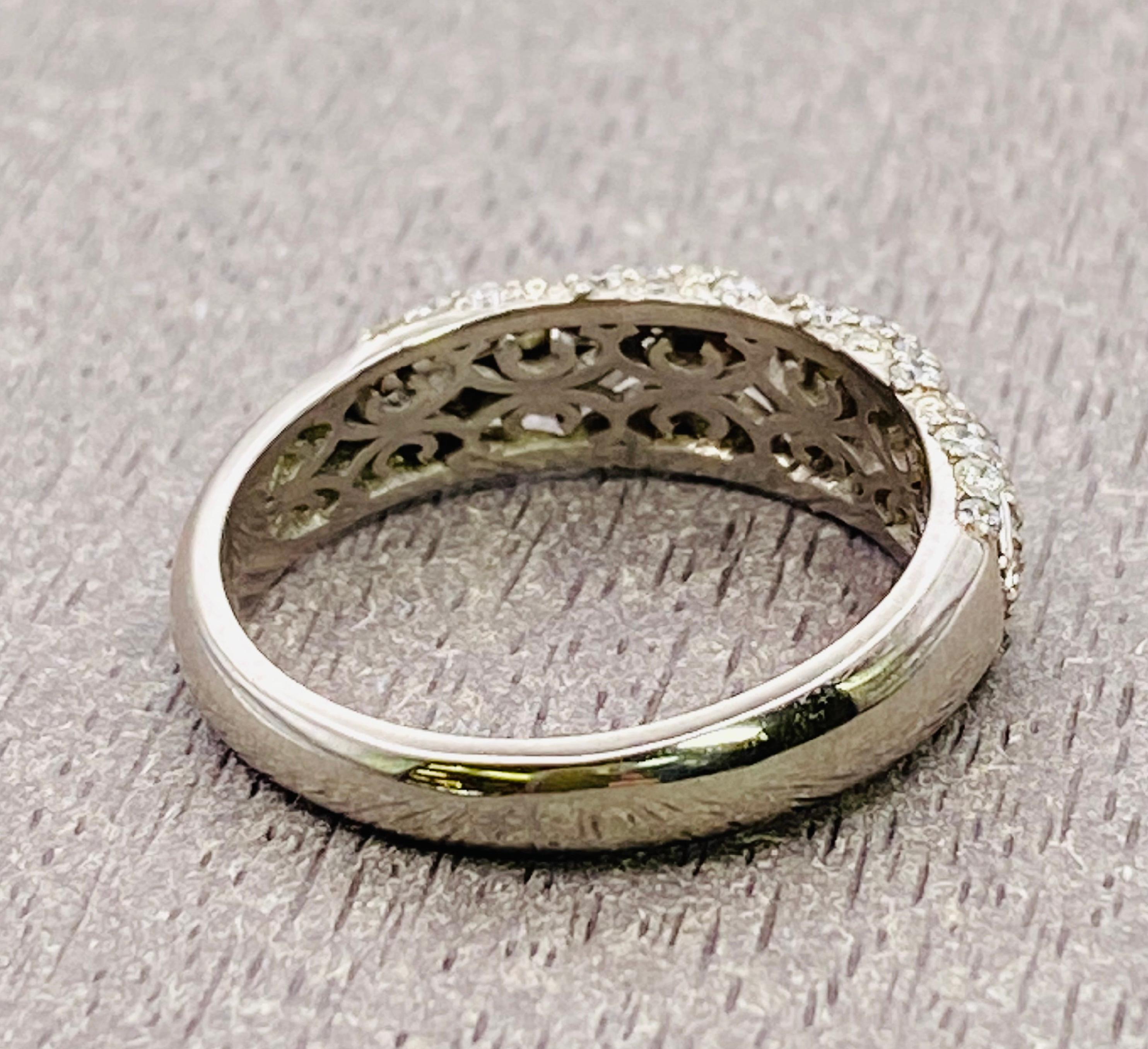 Diamond and Palladium Ring For Sale at 1stDibs