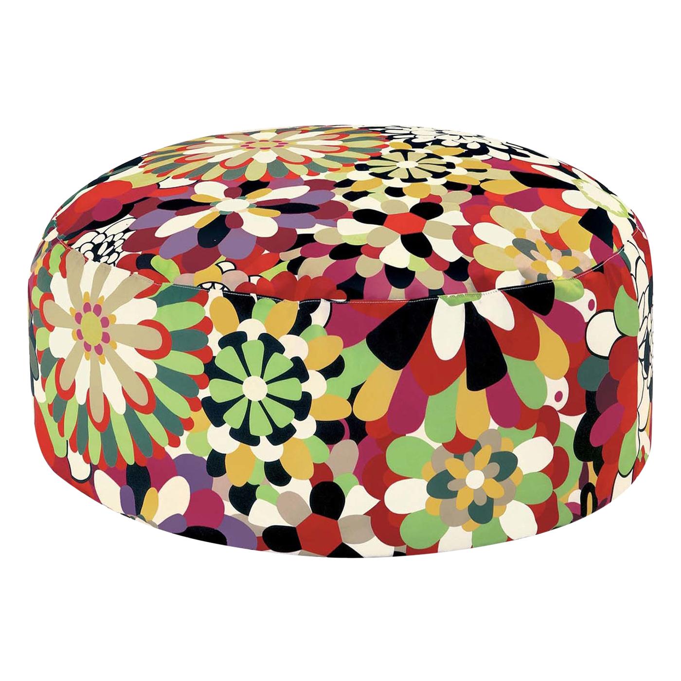 GAN Glaoui Tumbuctu Pouf in Multi-Color Blue by Sandra Figuerola For ...