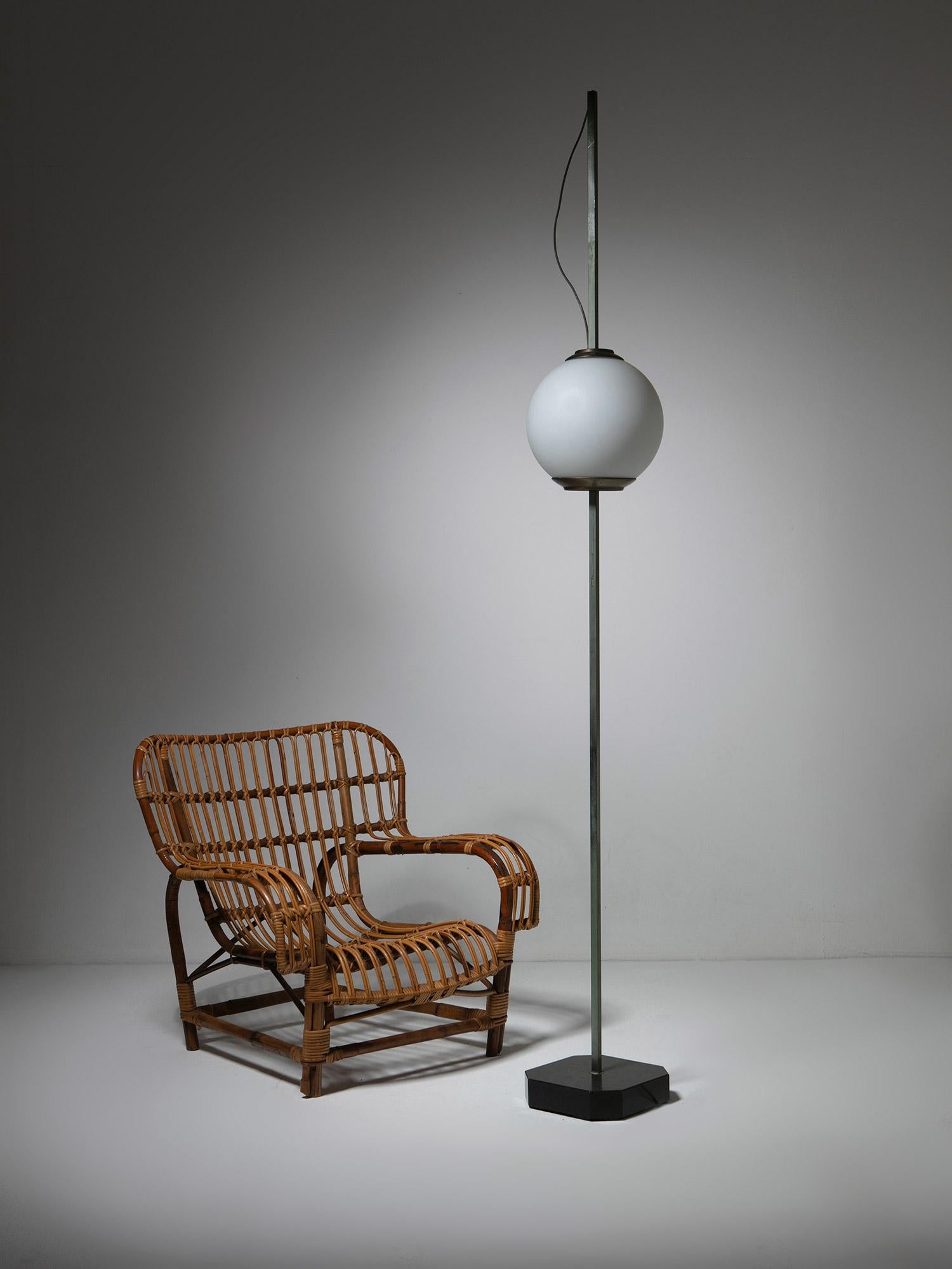 "Pallone" Floor Lamp Model LTe10 by Caccia Dominioni for Azucena, Italy ...