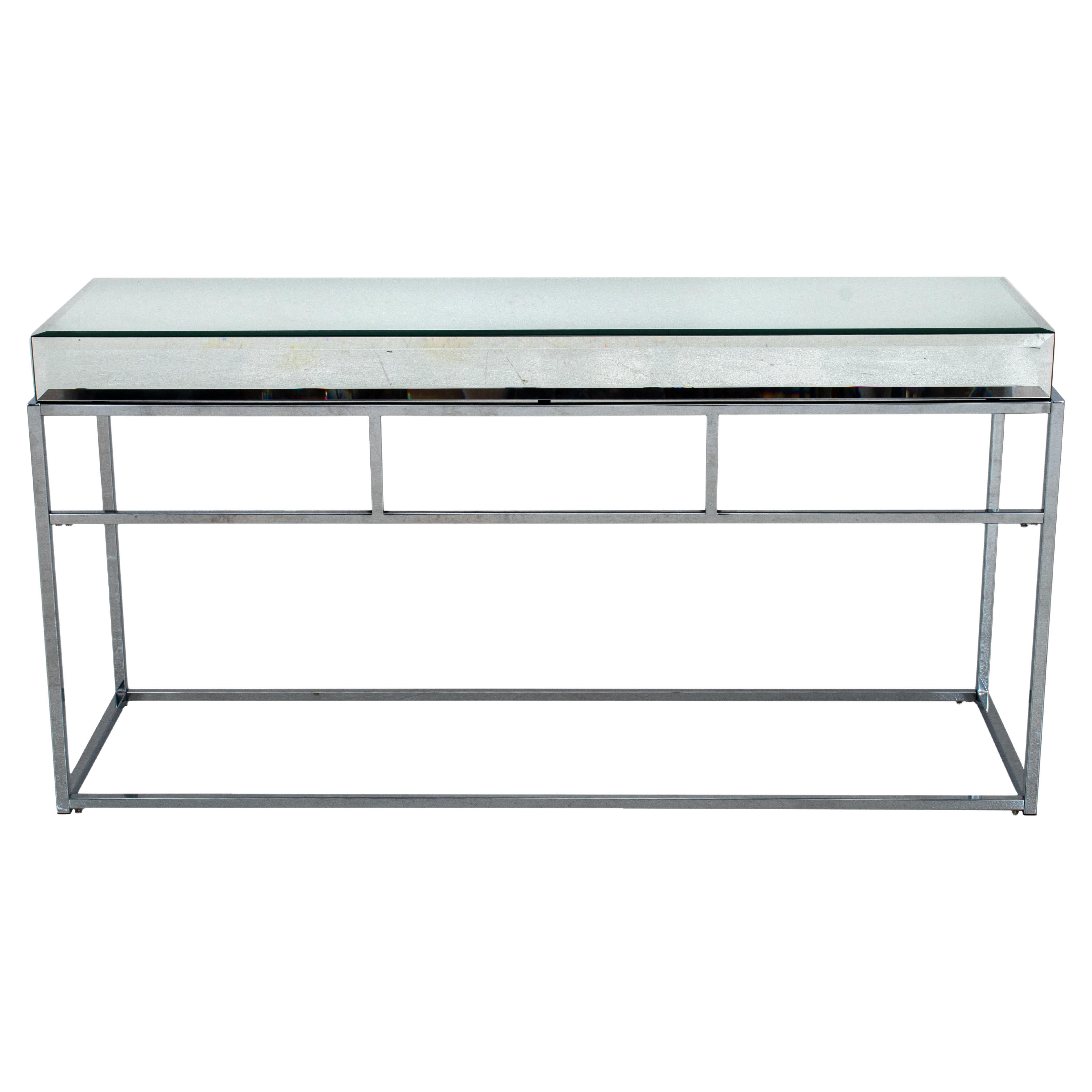 Mid-Century Modern Mastercraft Orange Console For Sale at 1stDibs