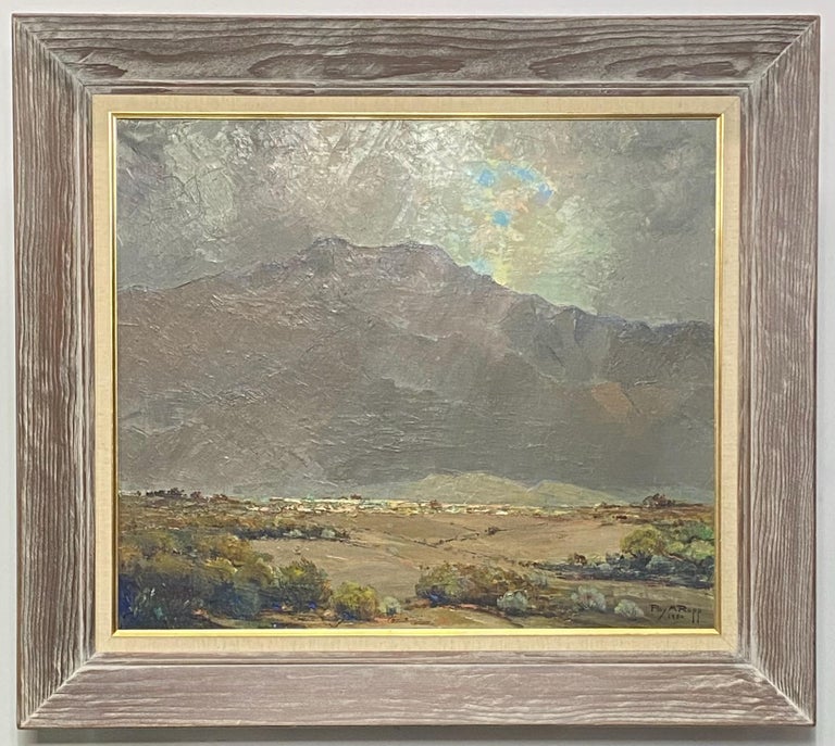 Palm Springs Mountain Dessert Landscape Painting by Roy Ropp Dated 1951 ...
