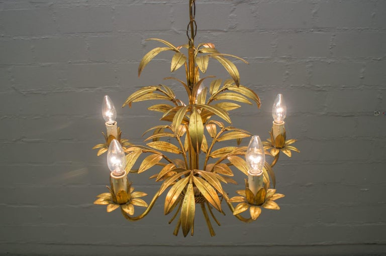 Palm Tree Ceiling Light by Hans Kögl, Germany, 1970s at 1stDibs