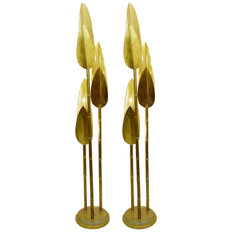 Palm Tree Gold Floor Lamp, 2 Pairs Available For Sale at 1stDibs ...