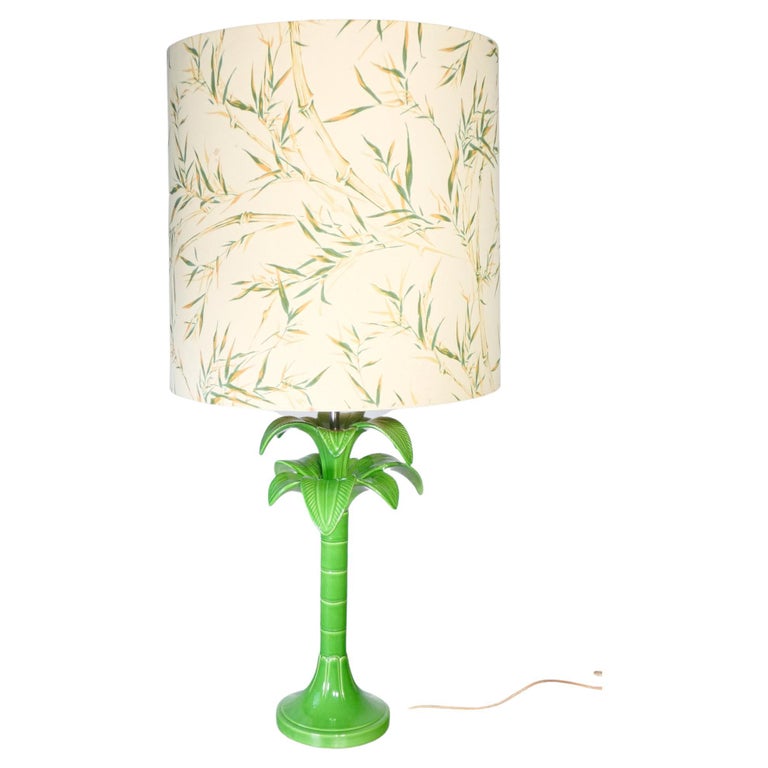 "Palm Tree" table lamp, design Tommaso BARBI, green variant. Italy ...