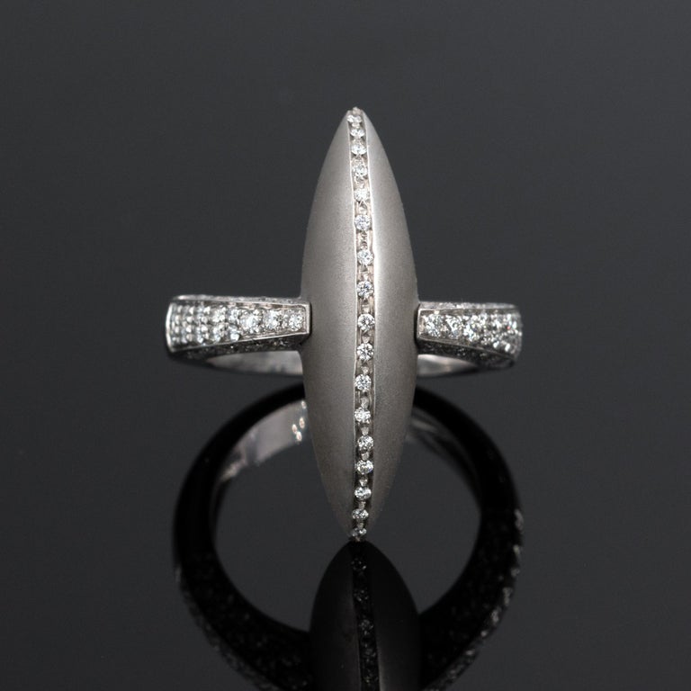 Palmiero Diamond 18-Kt White Gold Ring For Sale at 1stDibs