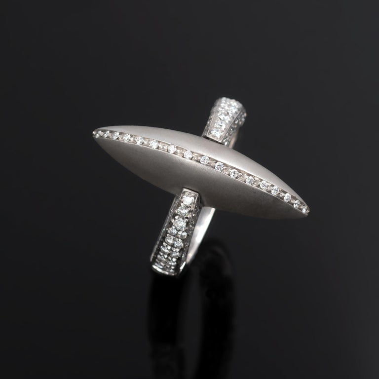 Palmiero Diamond 18-Kt White Gold Ring For Sale at 1stDibs