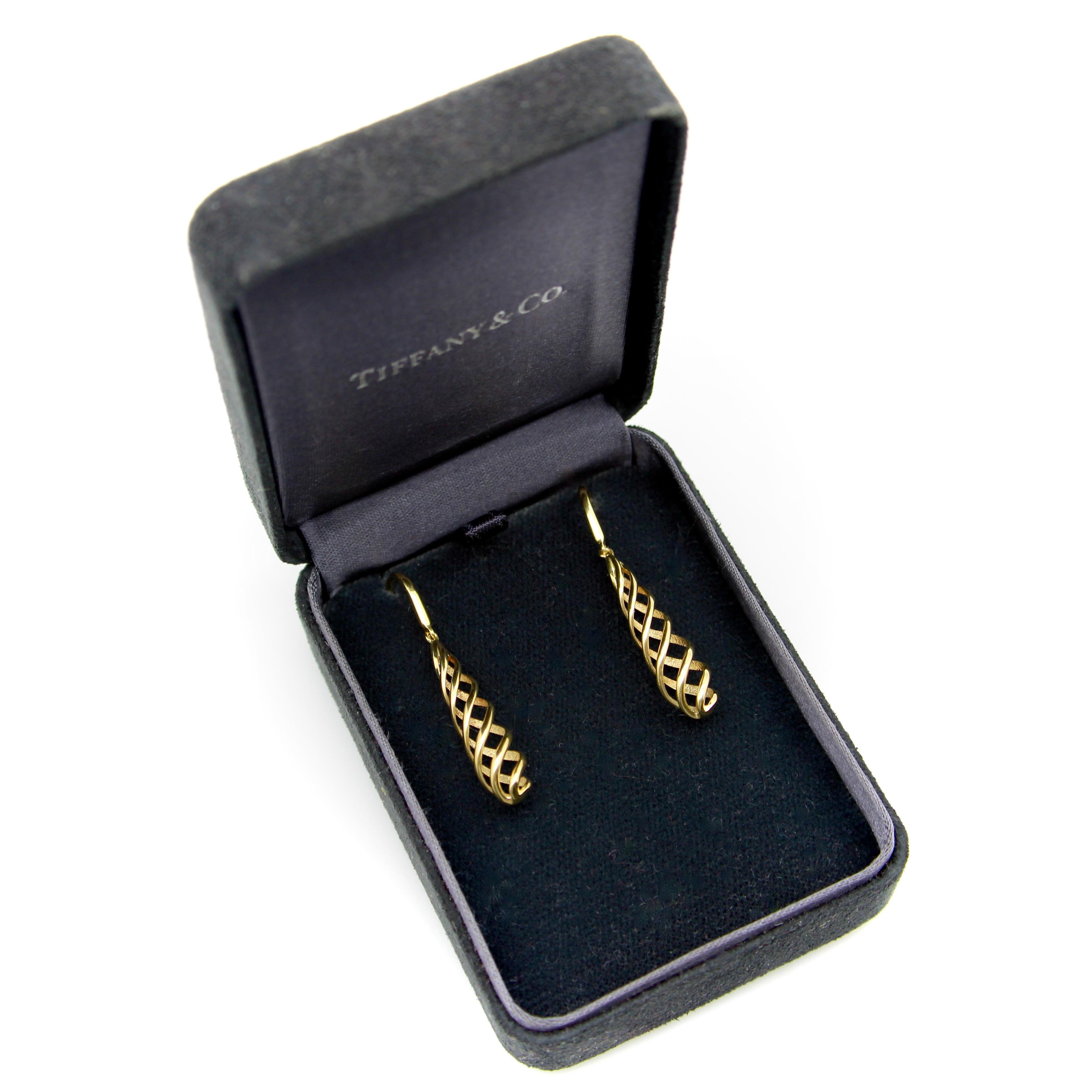Paloma Picasso for Tiffany and Co. 18K Gold Venezia Spiral Earrings For ...