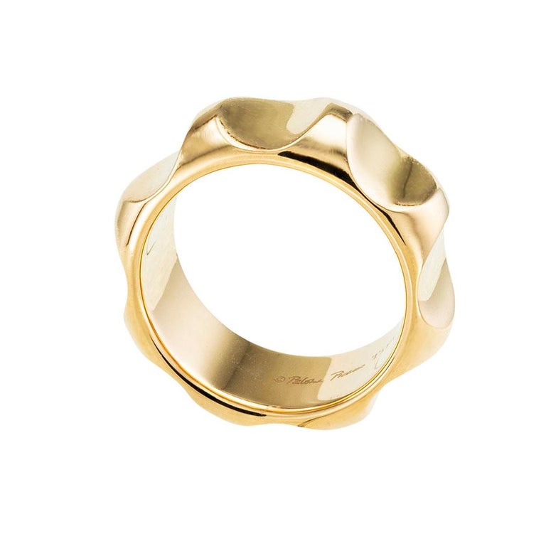 Paloma Picasso Tiffany and Co Groove Gold Ring For Sale at 1stDibs