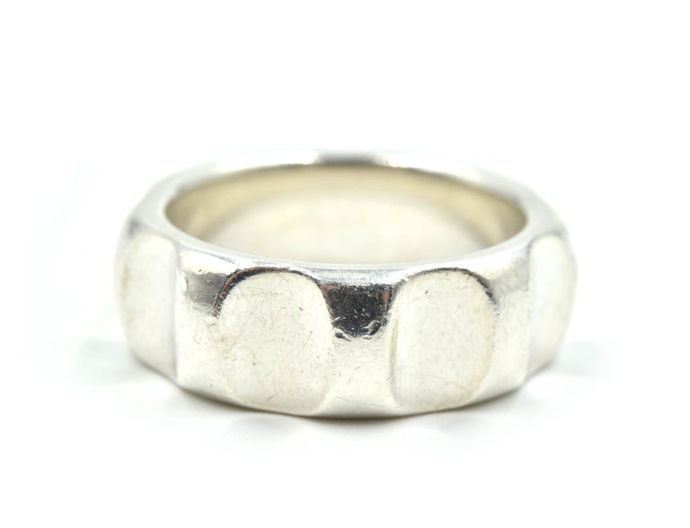 Paloma Picasso Tiffany and Co. Sterling Silver Cog Shaped Wedding Band ...