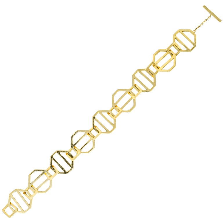 Paloma Picasso Tiffany and Co. Vintage 18 Karat Gold Octagonal Link ...