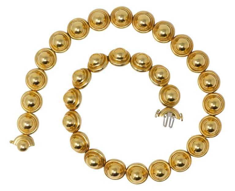 Paloma Picasso Tiffany and Co. Vintage 18 Karat Gold Semi Sphere Domed ...