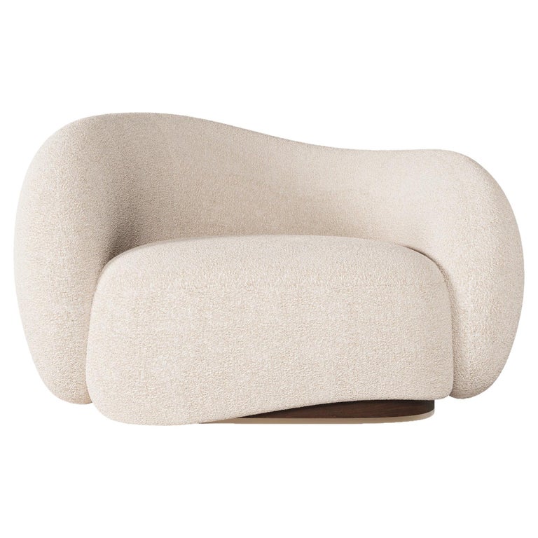 Canapé Paloma 120, tissu organique moderne en bouclette, par Mehmet ...