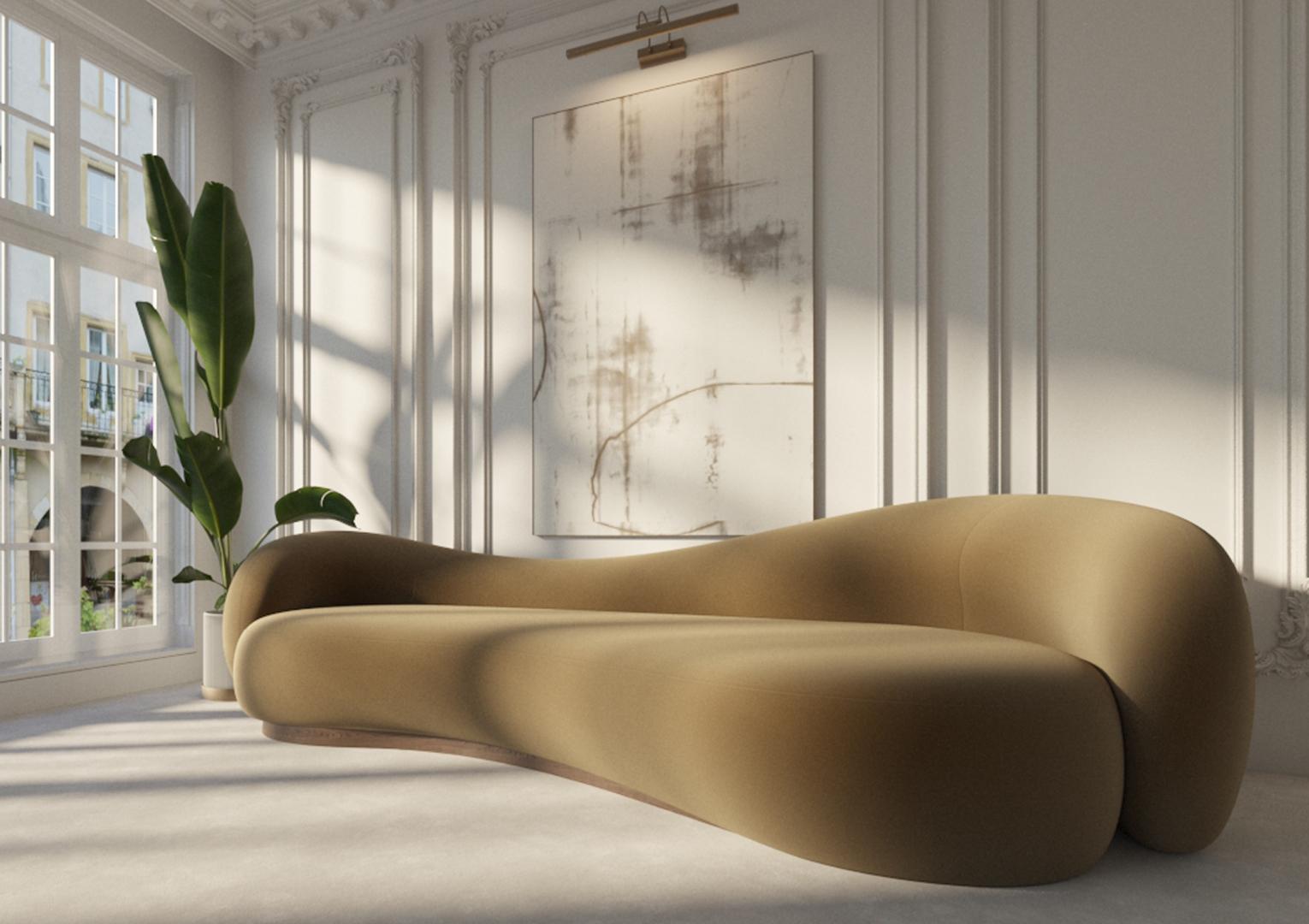 Paloma Sofa 140, Organic Modern, Strech Velvet, by Mehmet Orel for ...