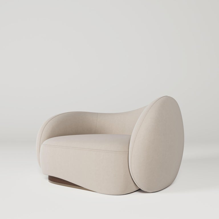 Canapé Paloma 140, moderne et organique, velours, par Studio Kirkit En ...