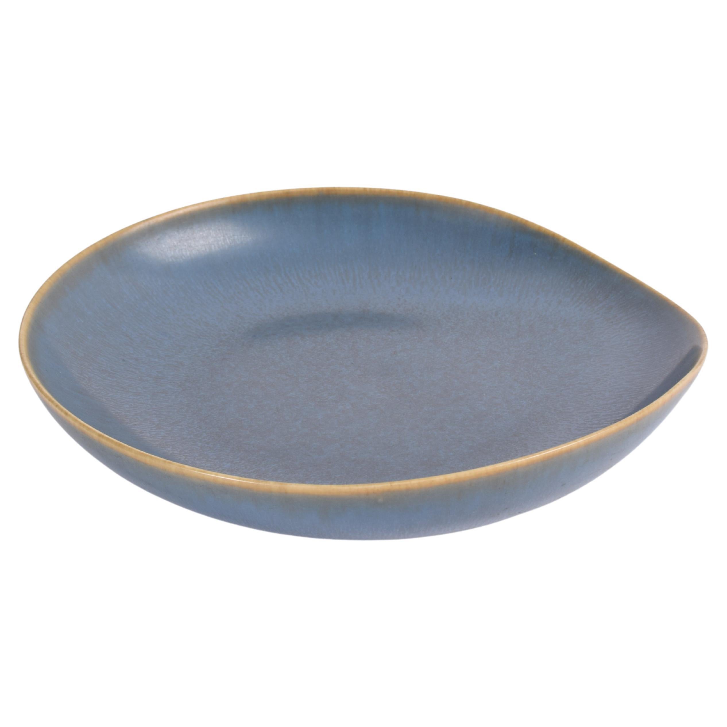 Palshus Amorphous Bowl Dove Blue Haresfur Glaze Danish Midcentury ...